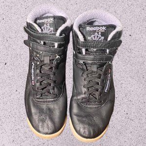Reebok | Shoes | Rare Reebok Classic High Top Velcro Staps Leather ...